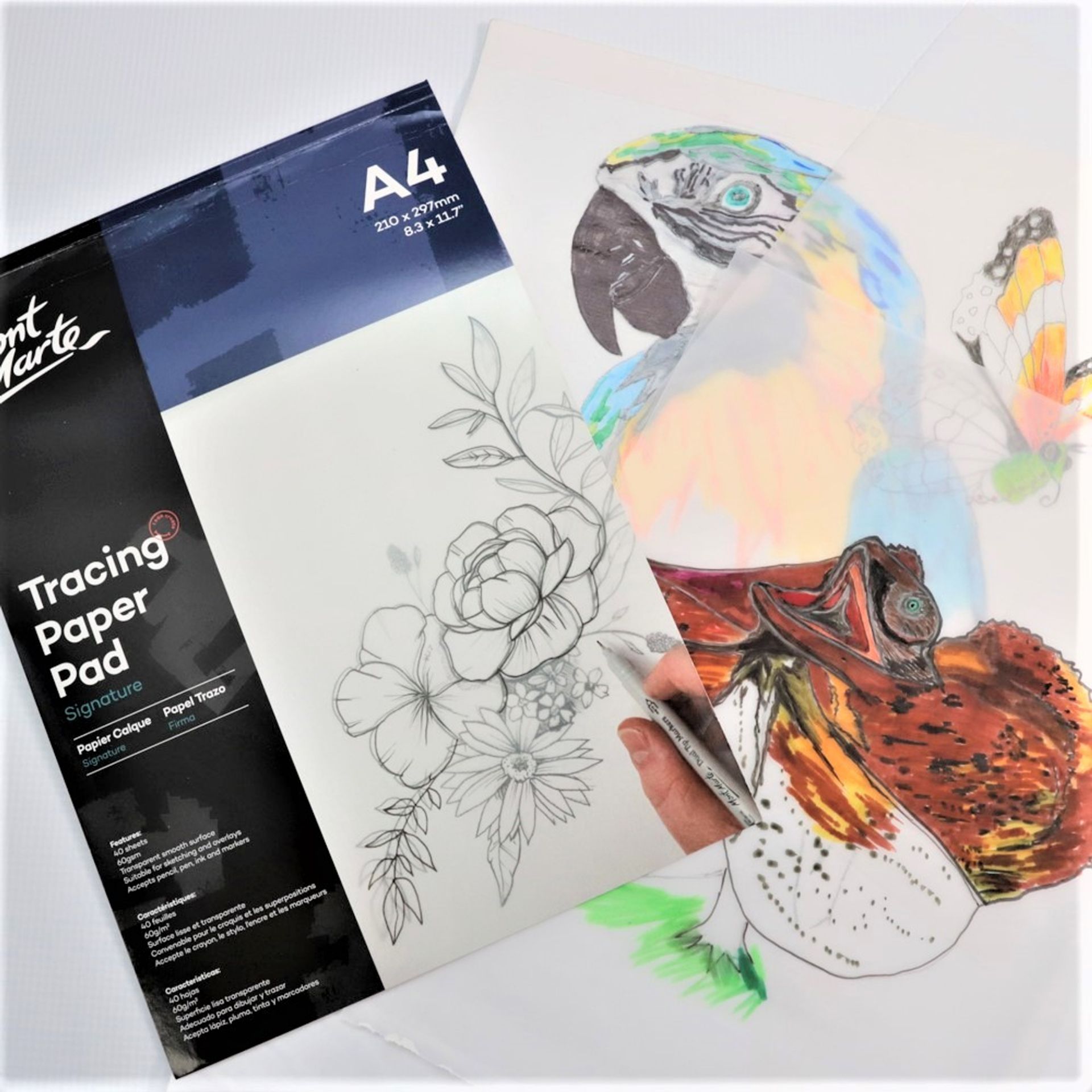 Mont Marte Tracing Paper Pad 60gsm A4 40 sheet | Nextra Dianella