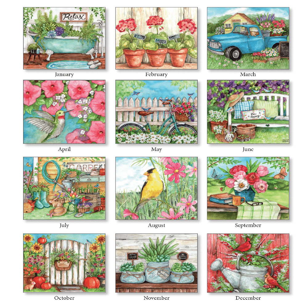 Pine Ridge Wall Calendar 2024 Garden Variety | Nextra Dianella