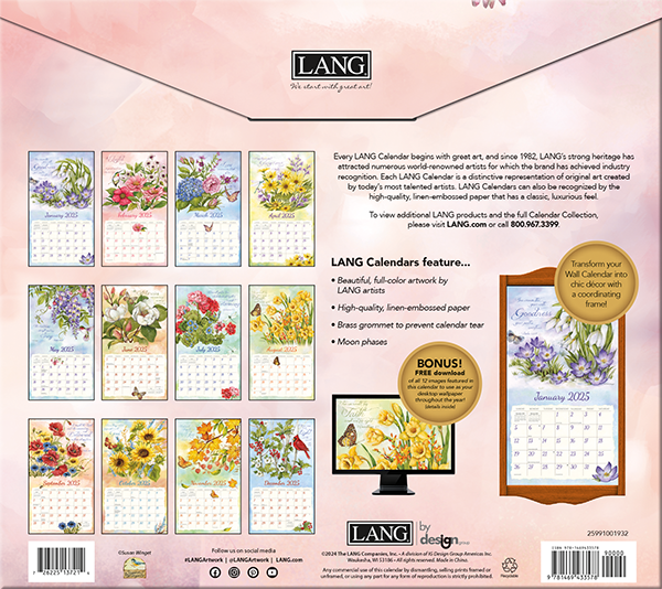 Lang Calendar 2025 Natures Grace by Susan Winget | Nextra Dianella
