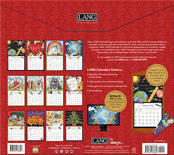 Lang Calendar 2025 Schoolhouse by Susan Winget | Nextra Dianella