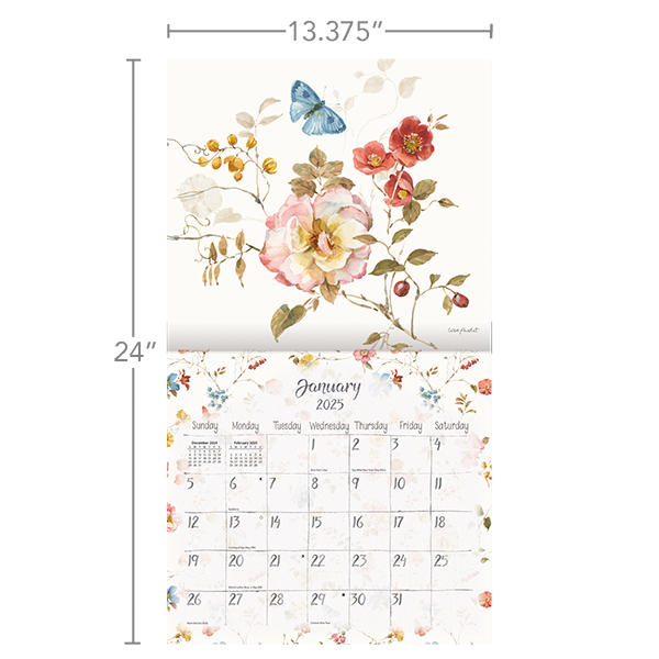Lang Calendar 2025 Watercolor Seasons by Lisa Audit | Nextra Dianella