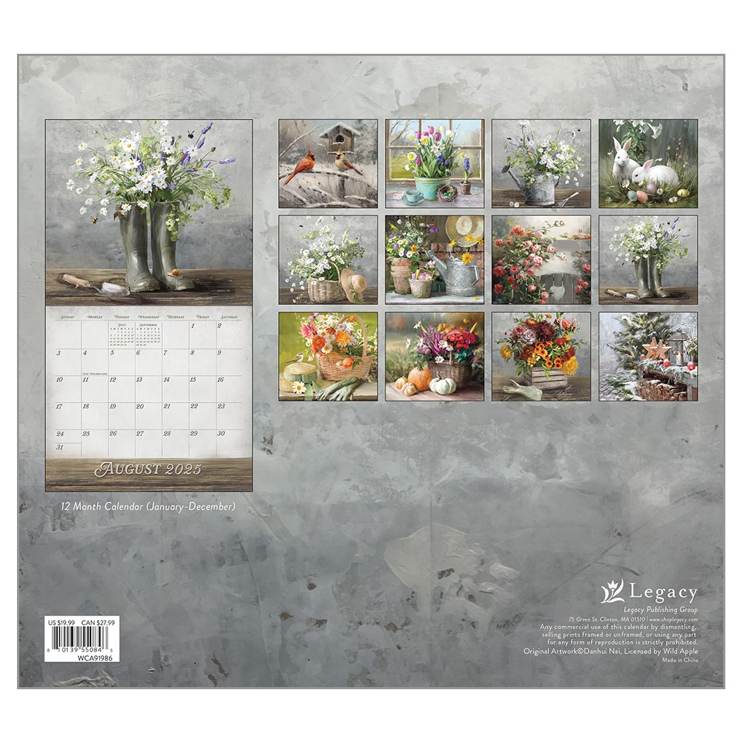 Legacy Calendar 2025 In The Garden by Danhui Nai | Nextra Dianella