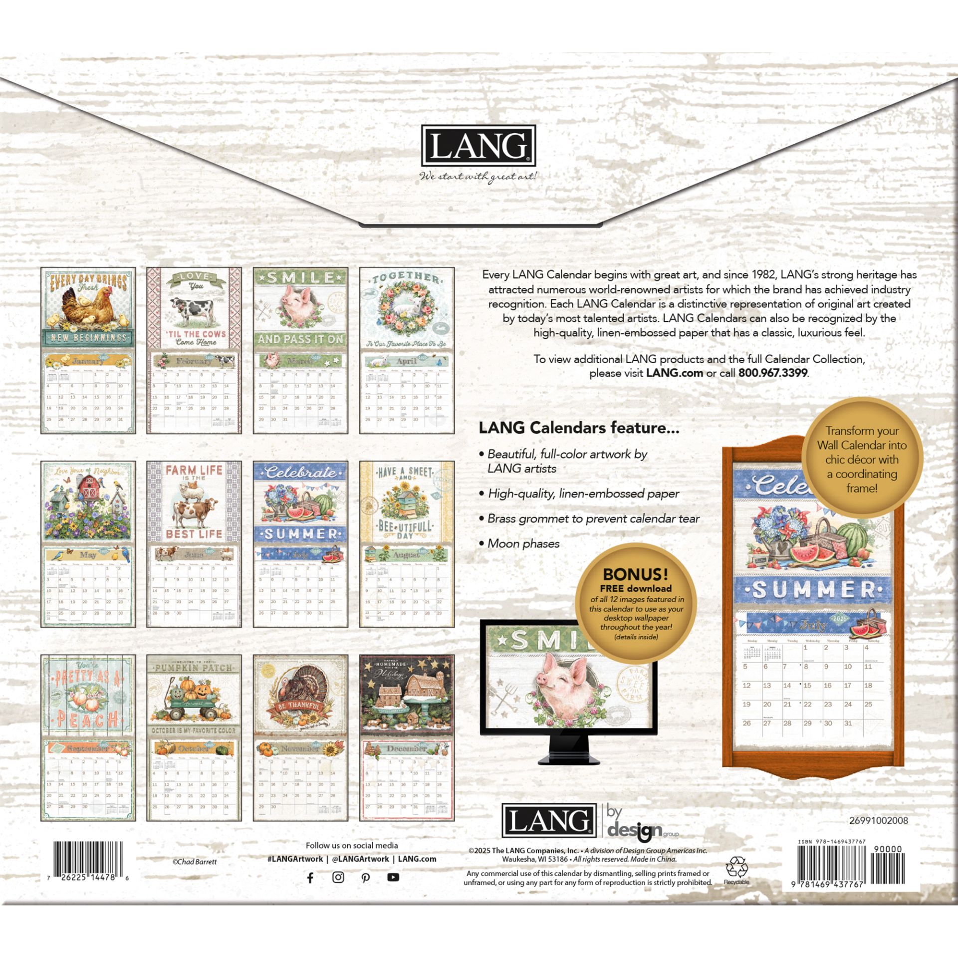 2026 Lang FARMHOUSE Calendar By Chad Barrett | Nextra Dianella