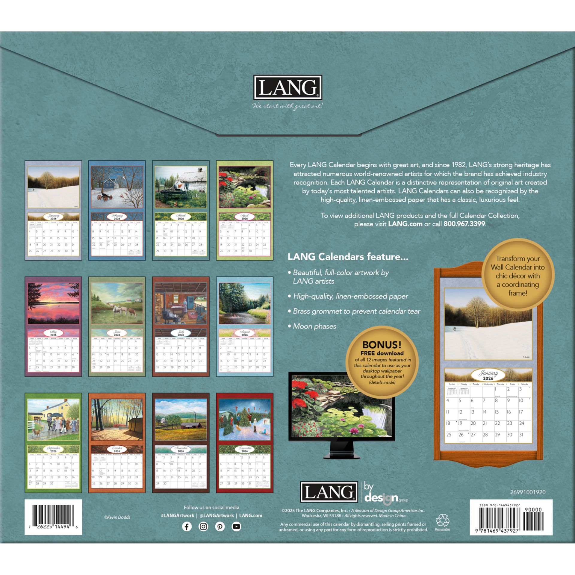 2026 Lang JOURNEY HOME Calendar By Kevin Dodds | Nextra Dianella